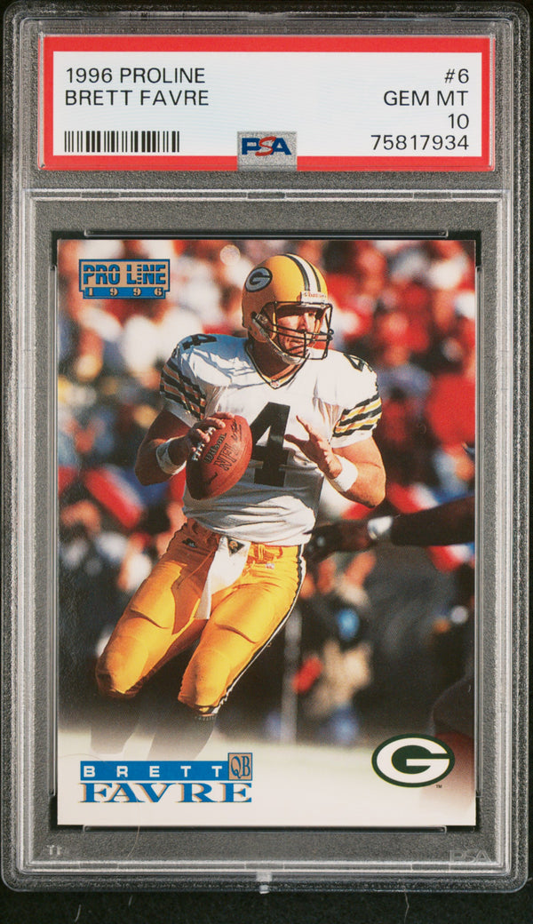 Brett Favre 1996 Proline Football Card #6 Graded PSA 10 - Powers Sports ...