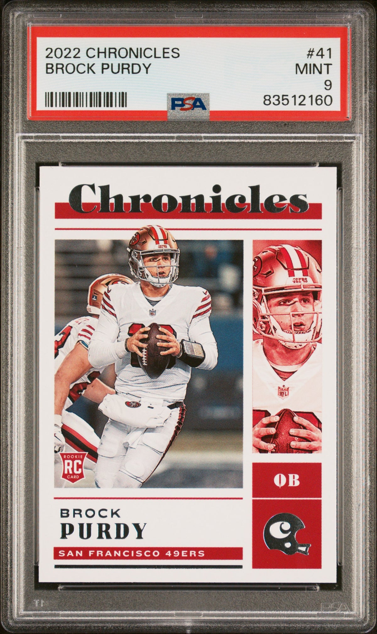 Brock Purdy 2022 Panini Chronicles Football Rookie Card #41 Graded PSA ...