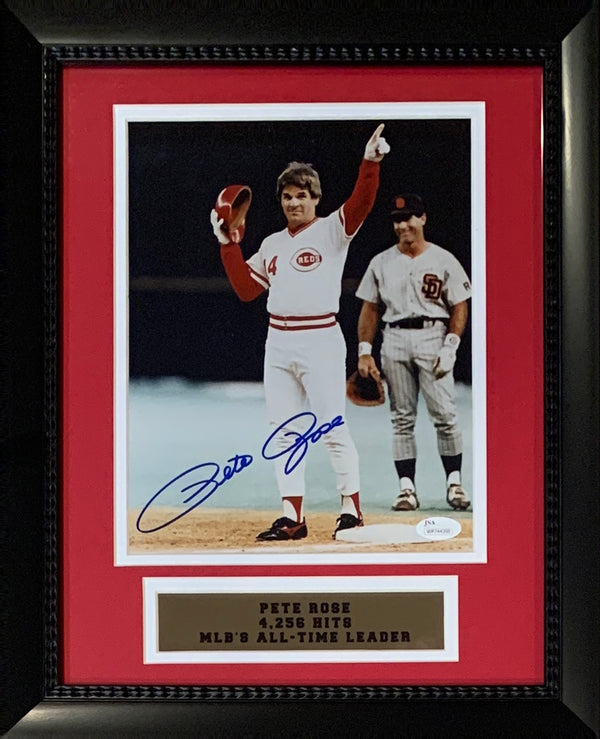Pete Rose Autographed Cincinnati Reds Framed Baseball 8x10 Photo 4256 ...